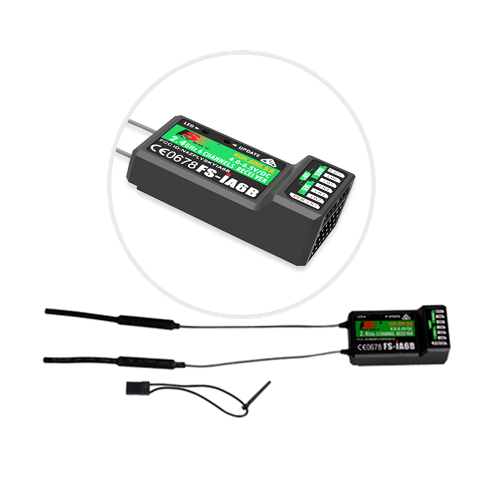 Flysky FS-iA6B AFHDS2A Protocol 6 Channels 1500m 2.4GHz GFSK Dual ...