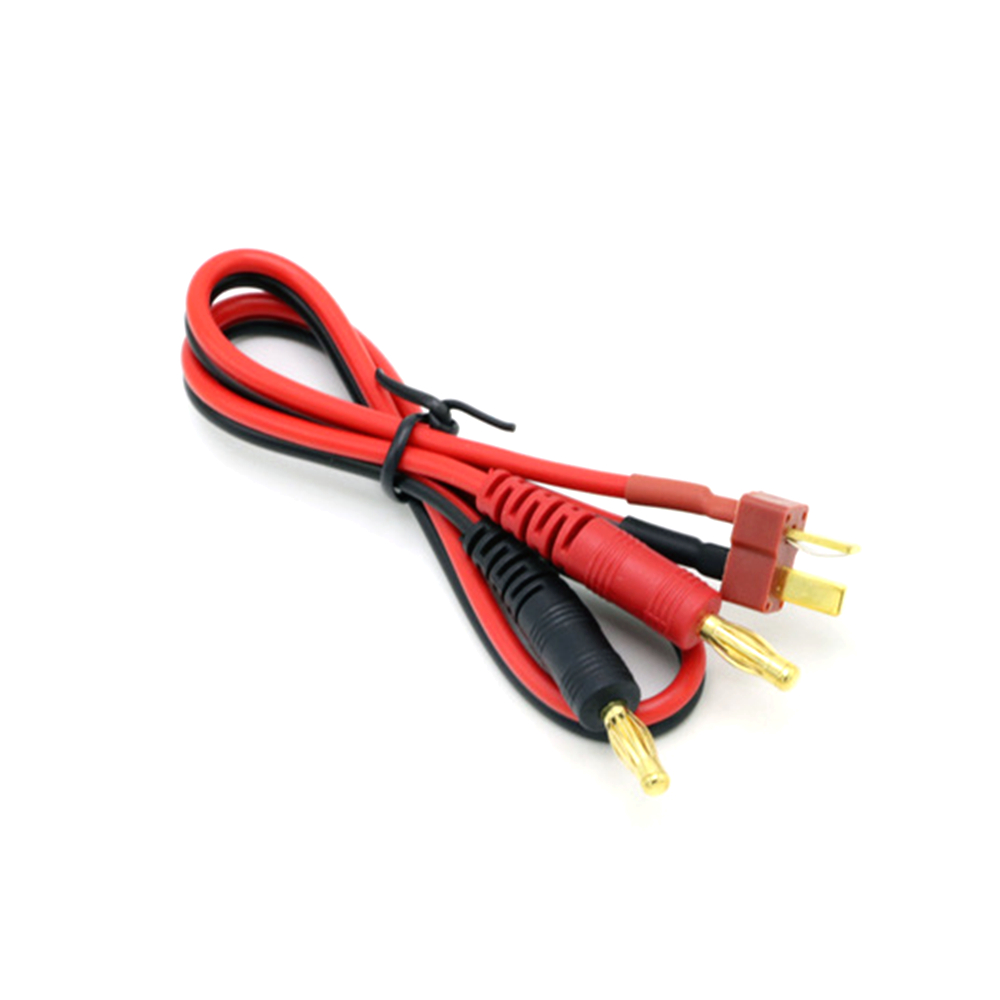 Silica Gel T Plug Male to 4.0mm Male Plug Black-Red AWG14 B6 Lithium ...