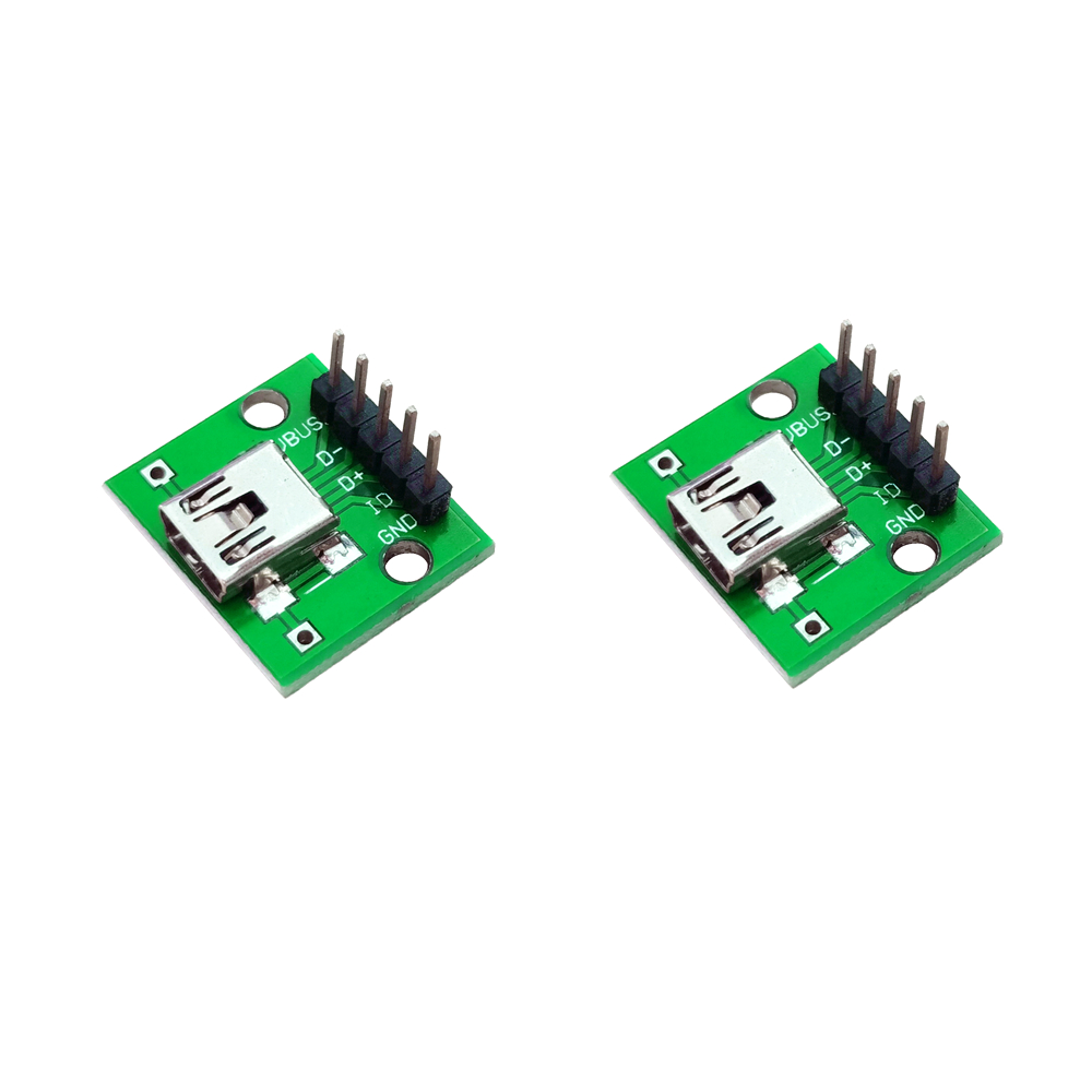 Mini USB 5Pin Female Breakout PCB Board With Straight Pins • MKTechnic