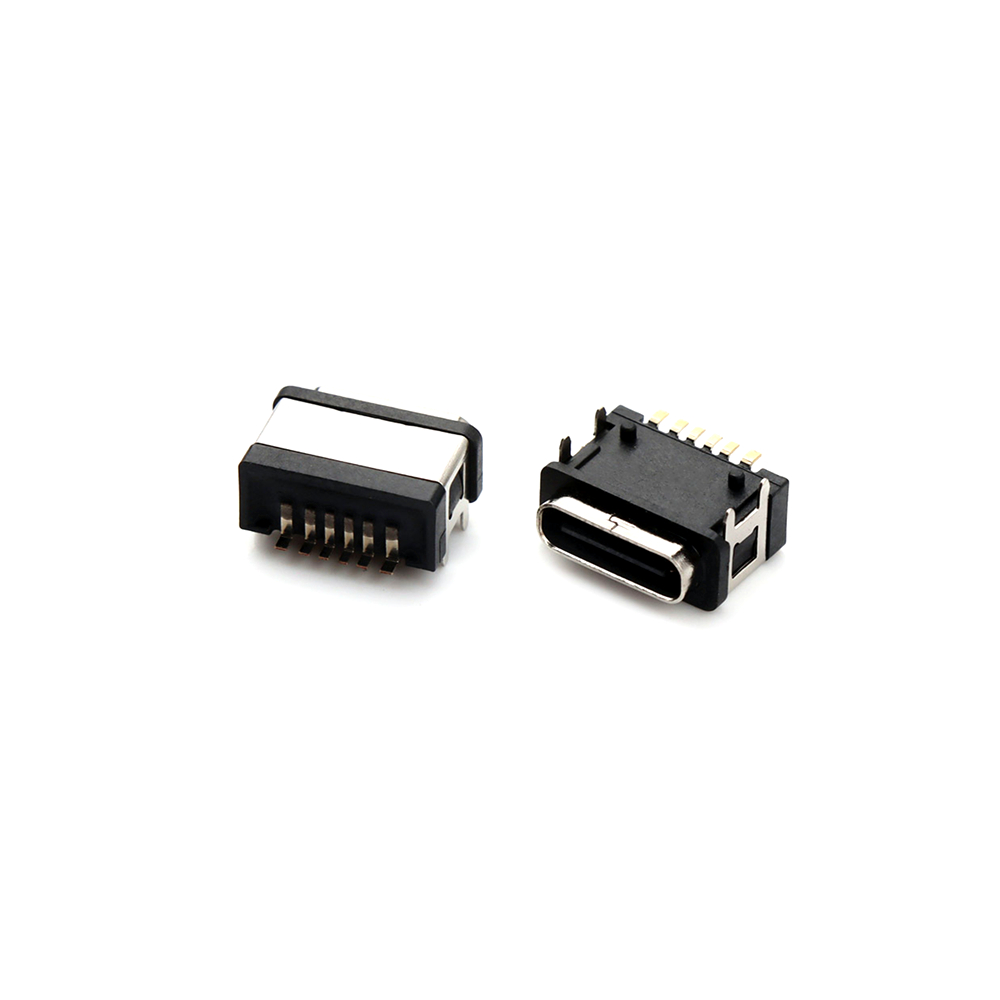 Type C Waterproof USB 6P SMD Female Plug Jack Connector • MKTechnic