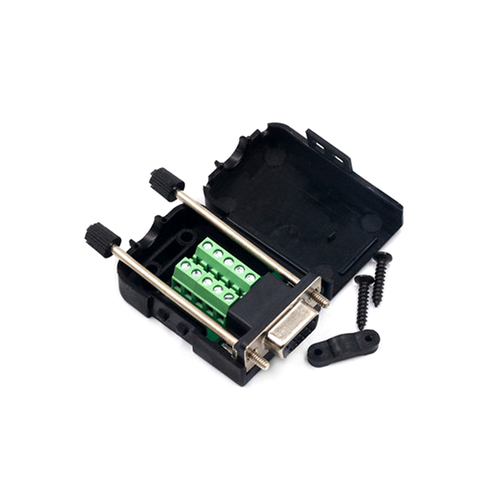 DB9 Female to Terminal Block Adapter RS232 Module With Cover • MKTechnic