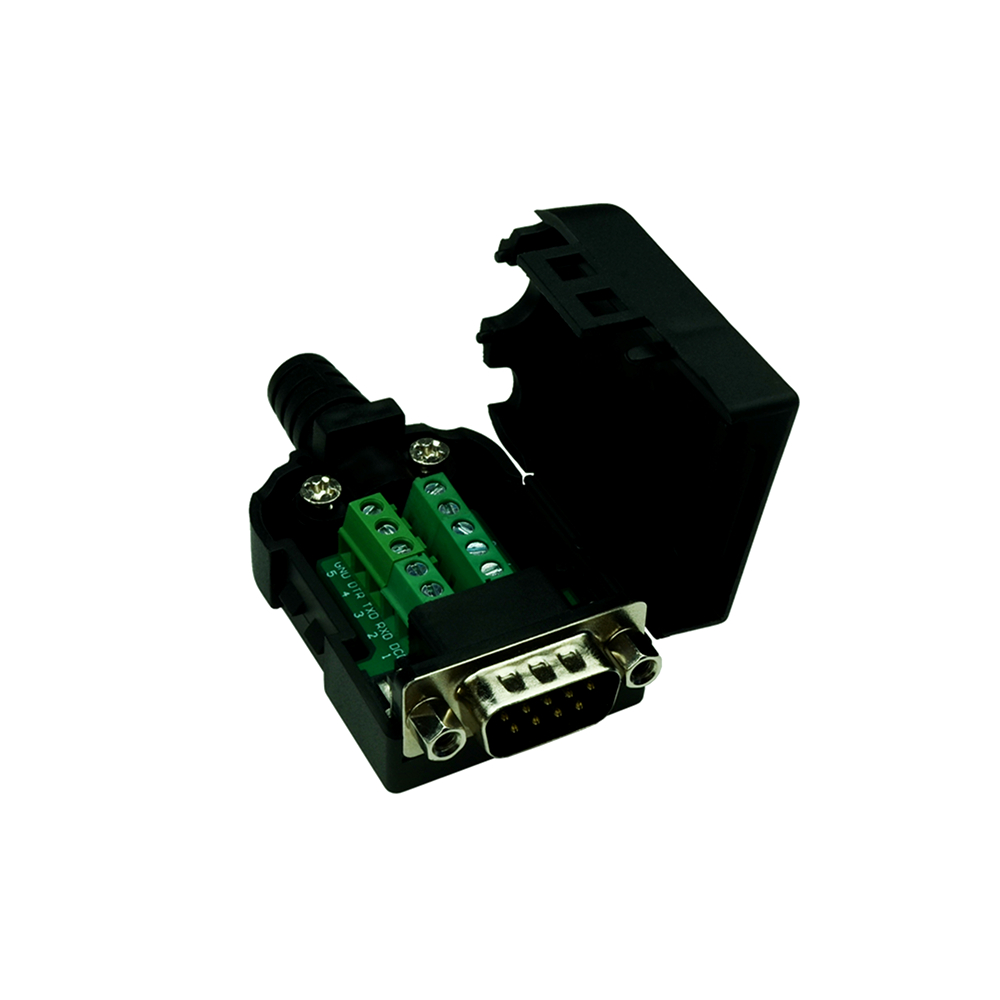 DB9 to Terminal Block Adapter Male RS232 Module With Cover • MKTechnic