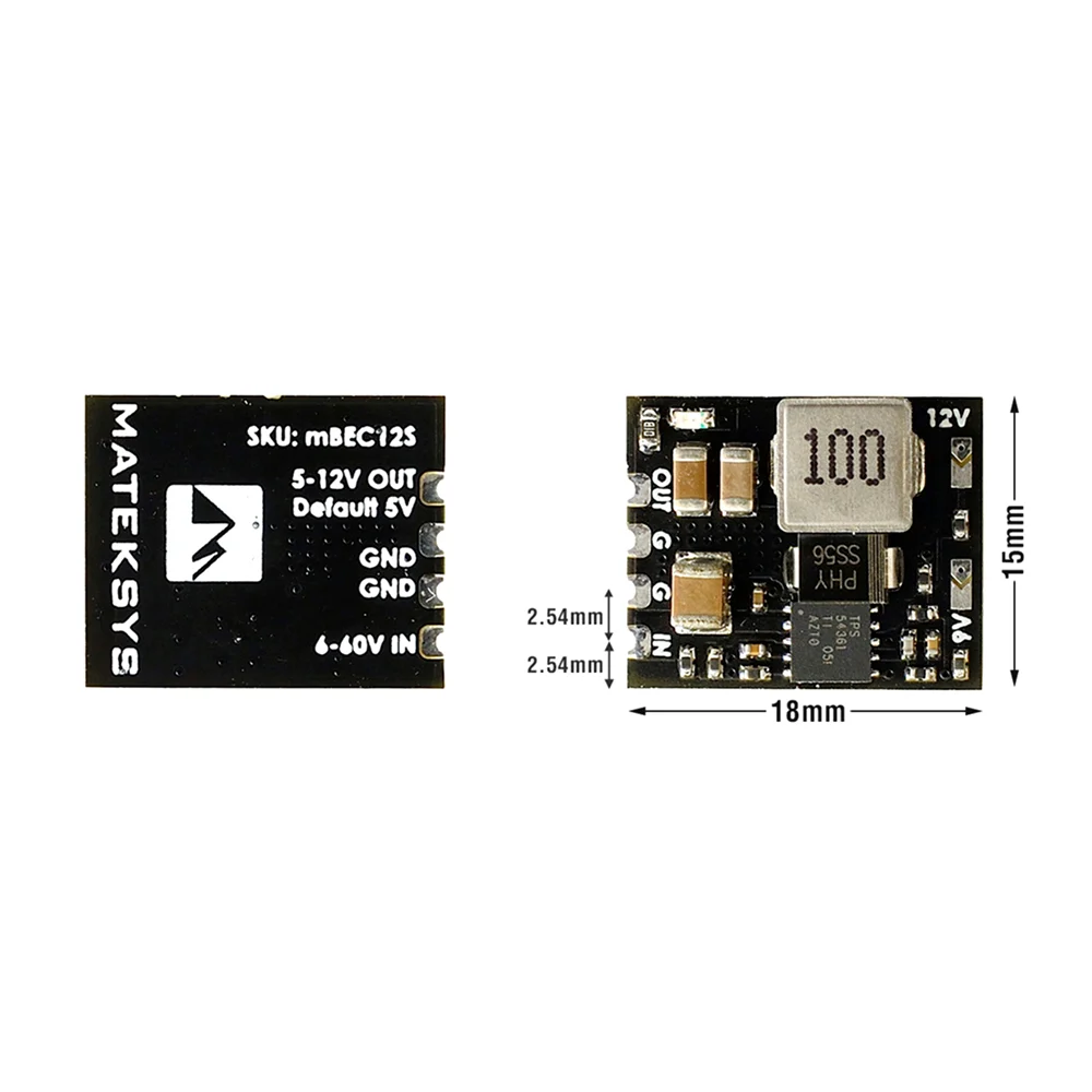 MATEK Micro BEC Drone 6-60V to 5V/9V/12V-ADJ Power Module • MKTechnic