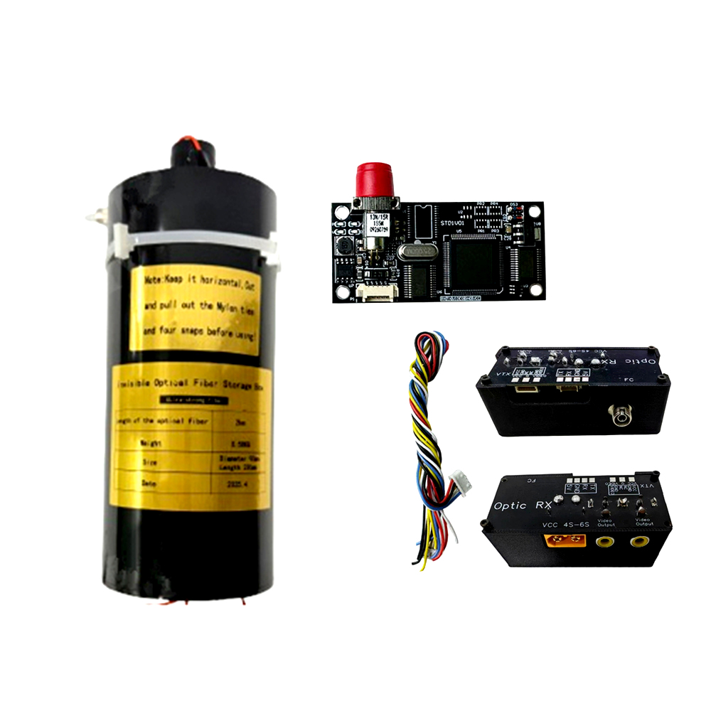 Fiber Optic Cable for Drone Kevlar Fiber Box and TX RX Module • MKTechnic